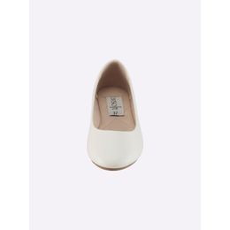 Damen Ballerina mit rutschhemmender Laufsohle wei&szlig;, Gr&ouml;&szlig;e 37