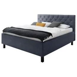 Meise M&ouml;bel Polsterbett MEISE.M&Ouml;BEL "San Remo", blau (taubenblau), B:190cm L:215cm, Betten, Polsterbett, mit Bettkasten