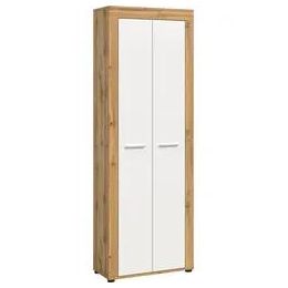 Garderobenschrank Home Affaire "AOSTA, TOPSELLER, H&ouml;he 191cm, 2 T&uuml;ren, 1 Boden, 1 Kleiderstange", braun (wotan eiche nachbildung), B:64cm H:191cm T:35cm, Holzwerkstoff, Schr&auml;nke, Garderobenschrank, Flurschrank, Kleiderschrank, Hochschrank, Garderobe, Flur, Schrank