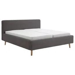 Meise M&ouml;bel Polsterbett MEISE.M&Ouml;BEL "Mattis", grau, B:161cm H:105cm L:218cm, Bezug Bett: Cord (100% Polyester), Betten, Polsterbett, Topseller, wahlweise mit Bettkasten