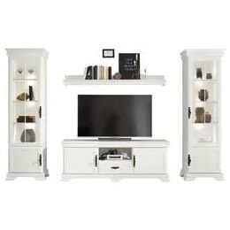 Wohnwand OTTO HOME "Royal", wei&szlig;, B:314cm H:192cm T:46cm, Holzwerkstoff, Kastenm&ouml;bel-Sets, Wohnwand, exclusiv Design im Landhausstil