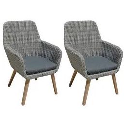 Gartensessel Garden Pleasure "RAPALLO", grau, B:70cm H:96cm T:68cm, Sessel