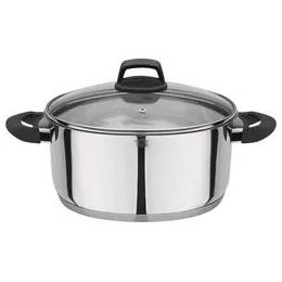 Bratentopf GSW "Como", silber (edelstahlfarben), H:11,5cm &Oslash;:24cm, T&ouml;pfe, Bratentopf, Induktion