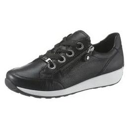 Sneaker Ara "OSAKA", Damen, Gr. 7 (41), schwarz, Leder, unifarben, Schuhe Sneaker, Freizeitschuh, Halbschuh, Schn&uuml;rschuh in bequemer Schuhweite G