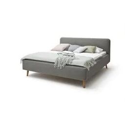 Meise M&ouml;bel Polsterbett MEISE.M&Ouml;BEL "Mattis", grau (hellgrau), B:201cm H:105cm L:218cm, Bezug Bett: Strukturstoff (100% Polyester), Betten, Polsterbett, Topseller, wahlweise mit Bettkasten