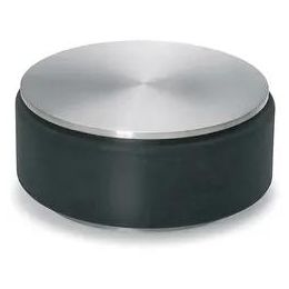 T&uuml;rstopper Blomus "STOP", silber (schwarz, silberfarben), B:9cm H:4,5cm &Oslash;:9cm, Edelstahl, Gummi, T&uuml;rstopper, 1 kg