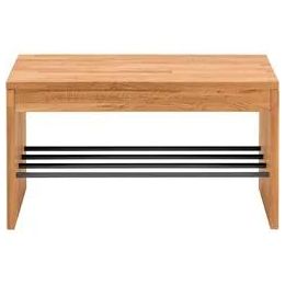 Schuhbank Home Affaire "Dura", braun (wildeiche), B:82cm H:45cm T:40cm, Aluminium, Massivholz, Sitzb&auml;nke, Schuhbank, aus massiven Wildeichenholz oder Buche, Breite 82 cm