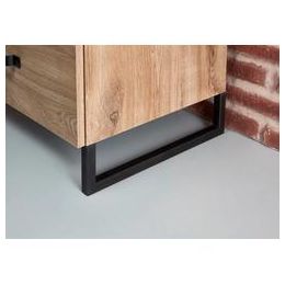 Nachtkommode wimex "Detroit by fresh to go", beige (plankeneichefarben, raw steel), B:54cm H:70cm T:41cm, Sideboards