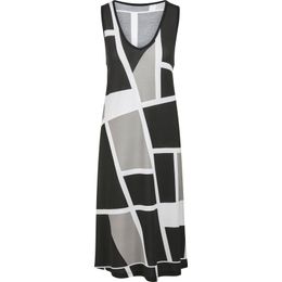 feel good Damen Sommerkleid mit Grafik-Druck schwarz-wei&szlig; Gr&ouml;&szlig;e 36/38
