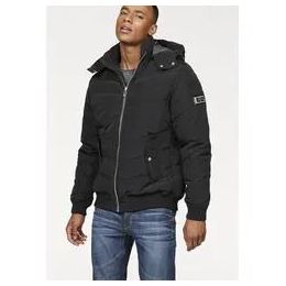 Blouson Bruno Banani, Herren, Gr. M (50), schwarz, Obermaterial: 100% Polyester. Besatz: 100% Polyurethan. Futter: 100% Polyester. Wattierung: 80% Polyester, 12% Daunen, 8% Federn, unifarben, normal, B&uuml;ndchen, Jacken Blouson, aus schnelltrocknendem Material, trendiger Stil