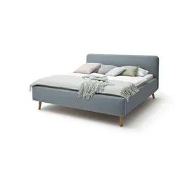 Meise M&ouml;bel Polsterbett MEISE.M&Ouml;BEL "Mattis", blau (eisblau), B:201cm H:105cm L:218cm, Bezug Bett: Strukturstoff (100% Polyester), Betten, Polsterbett, Topseller, wahlweise mit Bettkasten