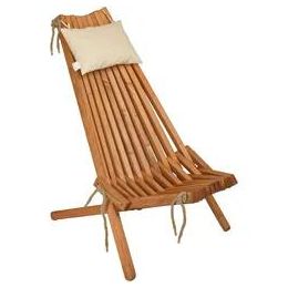 Gartenliege Garden Pleasure "Relaxsessel FALUN", beige (braun), Gartenliegen, Gartenliege, klappbar, Kiefernholz