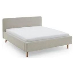 Meise M&ouml;bel Polsterbett MEISE.M&Ouml;BEL "Mattis", beige, B:161cm H:105cm L:218cm, Bezug Bett: Multicolor (100% Polyester), Betten, Polsterbett, Topseller, wahlweise mit Bettkasten