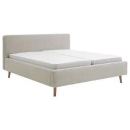 Meise M&ouml;bel Polsterbett MEISE.M&Ouml;BEL "Mattis", beige, B:161cm H:105cm L:218cm, Bezug Bett: Cord (100% Polyester), Betten, Polsterbett, Topseller, wahlweise mit Bettkasten