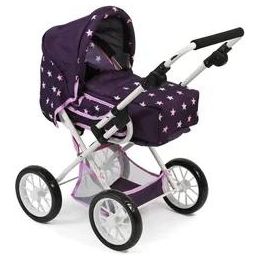 Bayer Chic 2000 Kombi-Puppenwagen CHIC2000 "Leni", lila (stars lila), Puppenwagen, KinderB:37cm H:68cm T:64cm, Kunststoff, Metall, Stoff, mit herausnehmbarer Tragetasche, B:37cm H:68cm T:64cm