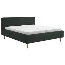 Meise M&ouml;bel Polsterbett MEISE.M&Ouml;BEL "Mattis", gr&uuml;n (dunkelgr&uuml;n), B:201cm H:105cm L:218cm, Bezug Bett: Cord (100% Polyester), Betten, Polsterbett, Topseller, wahlweise mit Bettkasten