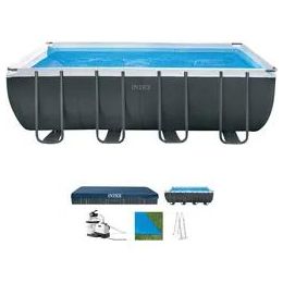 Framepool Intex "Ultra XTR Frame", grau (grau, blau), B:274cm H:132cm L:549cm, Schwimmbecken, BxLxH: 274x549x132 cm