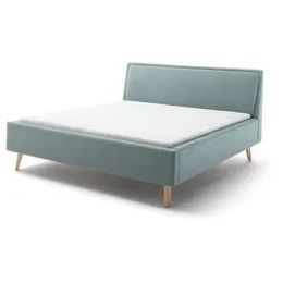 Meise M&ouml;bel Polsterbett MEISE.M&Ouml;BEL "Frieda", blau (eisblau), B:156cm H:105cm L:224cm, Betten, Polsterbett, wahlweise mit Lattenrost und Bettkasten