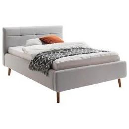 Meise M&ouml;bel Polsterbett MEISE.M&Ouml;BEL "Lotte", grau (hellgrau), L:217cm, Bezug Bett: Strukturstoff (100% Polyester), Betten, Polsterbett, mit Lattenrost und Bettkasten