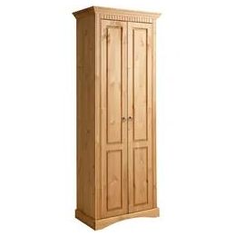 Garderobenschrank OTTO HOME "Rustic", beige (gelaugt, ge&ouml;lt), B:71cm H:187cm T:38cm, Massivholz, Schr&auml;nke, Garderobenschrank, aus massiver Kiefer, Breite 71 cm, Kassettenoptik