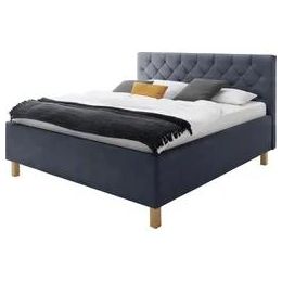 Meise M&ouml;bel Polsterbett MEISE.M&Ouml;BEL "San Remo", blau (taubenblau), B:170cm L:215cm, Betten, Polsterbett, mit Bettkasten