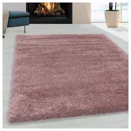 Hochflor-Teppich Ayyildiz TEPPICHE "FLUFFY 3500", rosa (ros&eacute;), B:140cm H:50mm L:200cm, Polypropylen (PP), Teppiche, Langflor, Shaggy, uni, robust, auch in rund erh&auml;ltlich, Wohnzimmer