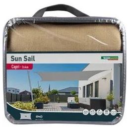 Sonnensegel Windhager "Capri Rechteck", beige (champagner), B:300cm T:400cm, Polyethylen, Sonnensegel, 3x4m, champagner