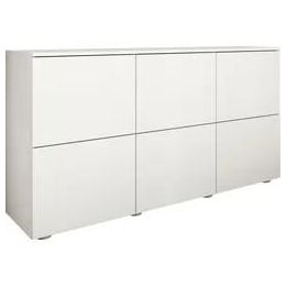 borchardt M&ouml;bel Sideboard BORCHARDT M&Ouml;BEL "Rova, Kommode Breite 139 cm", wei&szlig; (wei&szlig; matt), B:139cm H:72cm T:35cm, Holzwerkstoff, Sideboards, Sideboard, Praktische Push-to-open-Funktion, 6 T&uuml;ren und 3 verstellbare B&ouml;den