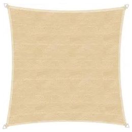 Sonnensegel Windhager "Capri Quadrat", beige (champagner), B:400cm T:400cm, Polyethylen, Sonnensegel, 4x4m, champagner