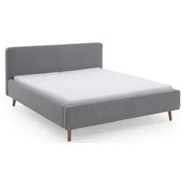 Meise M&ouml;bel Polsterbett MEISE.M&Ouml;BEL "Mattis", grau, B:201cm H:105cm L:218cm, Bezug Bett: Multicolor (100% Polyester), Betten, Polsterbett, Topseller, wahlweise mit Bettkasten