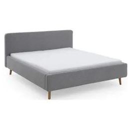 Meise M&ouml;bel Polsterbett MEISE.M&Ouml;BEL "Mattis", grau, B:181cm H:105cm L:218cm, Bezug Bett: Multicolor (100% Polyester), Betten, Polsterbett, Topseller, wahlweise mit Bettkasten