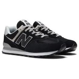 Sneaker New Balance "ML574 Core", Herren, Gr. 43, schwarz-wei&szlig; (schwarz, grau), Leder, Textil, Schuhe Sneaker, Topseller