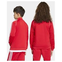Trainingsjacke Adidas ORIGINALS "SST TRACK TOP", M&auml;dchen, Gr. 152, better scarlet, wei&szlig;, Obermaterial: 100% Polyester, Jacken Trainingsjacke