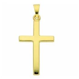 Adelia&acute;s Kette mit Anh&auml;nger ADELIA ́S "Schmuckset - Set mit Halskette 585 Gold Kreuz Anh&auml;nger", gold, Halsketten, Damen, Gold, Schmuckset - Set mit Halskette