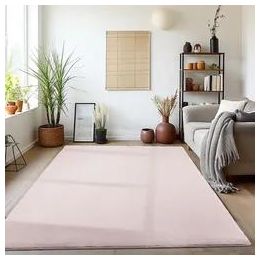 Teppich Ayyildiz TEPPICHE "SKY 5400", rosa (rose), B:160cm H:7mm L:230cm, Polyester, Teppiche, Teppich, L&auml;ufer, Besonders weich, Softfllor, waschbar