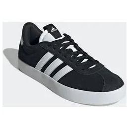 Sneaker Adidas SPORTSWEAR "VL COURT 3.0", Herren, Gr. 48, schwarz-wei&szlig; (core schwarz, ftwr wei&szlig;, core schwarz), Leder, Synthetik, Schuhe Sneaker, inspiriert vom Design des Adidas samba, Topseller