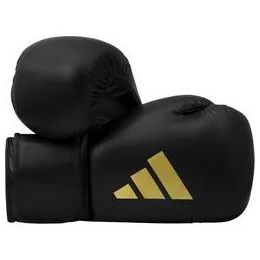 Boxhandschuhe Adidas PERFORMANCE "Speed 50" Gr. 14, gold (schwarz, goldfarben), Boxhandschuhe, 14, Obermaterial: 100% Kunstleder