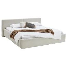 Meise M&ouml;bel Polsterbett MEISE.M&Ouml;BEL "Cube wahlweise mit Matratze und Bettkasten", beige (beige, beige), B:200cm L:227cm, Betten, Polsterbett, extra flaches Kopfteil, erh&auml;ltlich in den Breiten 140cm, 160cm & 180cm