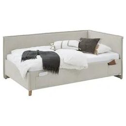 Meise M&ouml;bel Kinderbett MEISE.M&Ouml;BEL "FUN II", beige (beige, beige), B:133cm L:215cm, Betten, Kinderbett, Polsterbett wahlweise mit Bettkasten, Jugendbett inkl. USB-Anschluss