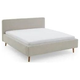 Meise M&ouml;bel Polsterbett MEISE.M&Ouml;BEL "Mattis", beige, B:201cm H:105cm L:218cm, Bezug Bett: Multicolor (100% Polyester), Betten, Polsterbett, Topseller, wahlweise mit Bettkasten