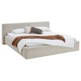 Meise M&ouml;bel Polsterbett MEISE.M&Ouml;BEL "Cube wahlweise mit Matratze und Bettkasten", beige (beige, beige), B:220cm L:227cm, Betten, Polsterbett, extra flaches Kopfteil, erh&auml;ltlich in den Breiten 140cm, 160cm & 180cm