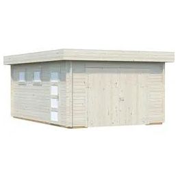 Garage Palmako "Rasmus", beige (naturbelassen), Massivholz, Garagen, BxTxH: 420x598x253 cm, mit Holztor, naturbelassen