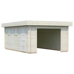 Garage Palmako "Rasmus", beige (naturbelassen), Massivholz, Garagen, BxTxH: 420x598x253 cm, ohne Tor, naturbelassen