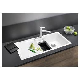 Granitsp&uuml;le Blanco "COLLECTIS 6 S", wei&szlig;, B:100cm, Verbundwerkstoff, K&uuml;chensp&uuml;len, aus SILGRANIT, inkl. Depot-Schale mit Deckel