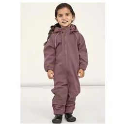 Softshelloverall name it "NMNALFA SOFTSHELL SUIT SOLID FO NOOS", M&auml;dchen, Gr. 116, N-Gr, rosa (wistful mauve), Softshell, Obermaterial: 94% Polyester, 6% Elasthan, unifarben, Overalls