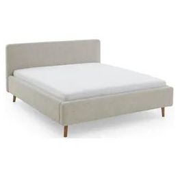 Meise M&ouml;bel Polsterbett MEISE.M&Ouml;BEL "Mattis", beige, B:201cm H:105cm L:218cm, Bezug Bett: Multicolor (100% Polyester), Betten, Polsterbett, Topseller, wahlweise mit Bettkasten