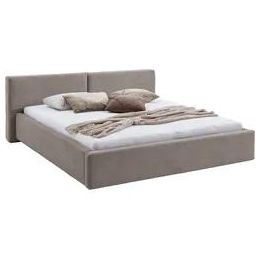 Meise M&ouml;bel Polsterbett MEISE.M&Ouml;BEL "Cube wahlweise mit Matratze und Bettkasten", grau (taupe, taupe), B:200cm L:227cm, Betten, Polsterbett, extra flaches Kopfteil, erh&auml;ltlich in den Breiten 140cm, 160cm & 180cm