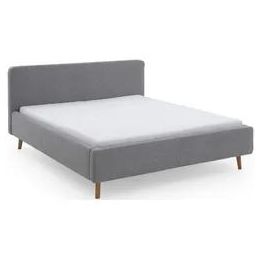 Meise M&ouml;bel Polsterbett MEISE.M&Ouml;BEL "Mattis", grau, B:201cm H:105cm L:218cm, Bezug Bett: Multicolor (100% Polyester), Betten, Polsterbett, Topseller, wahlweise mit Bettkasten