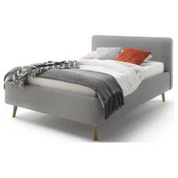Meise M&ouml;bel Polsterbett MEISE.M&Ouml;BEL "Mattis", grau, B:161cm H:105cm L:218cm, Bezug Bett: Multicolor (100% Polyester), Betten, Polsterbett, Topseller, wahlweise mit Bettkasten