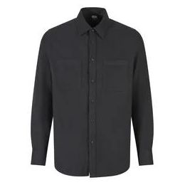 Flanellhemd Urban Classics "Urban Classics Herren Flanell Shirt", Herren, Gr. S, US-Gr&ouml;&szlig;en, schwarz, 100% Baumwolle, unifarben, normal, Hemden